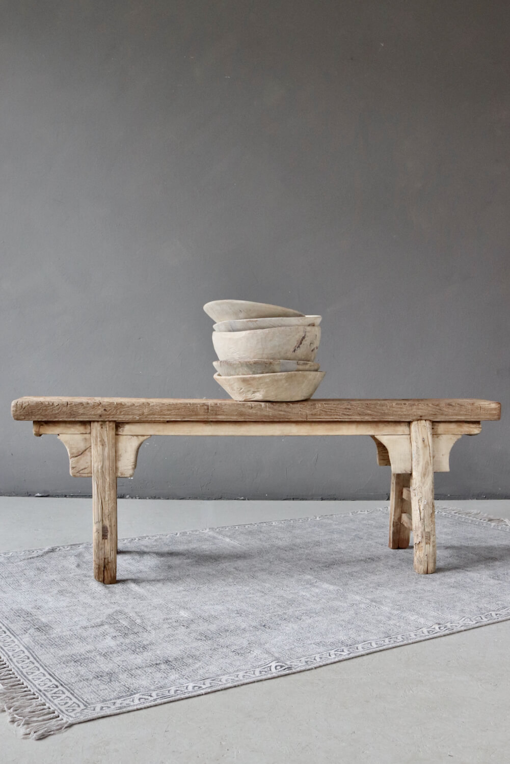 Handmade wooden bench antique